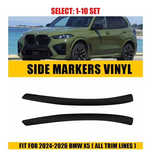 Front Fender Side Marker Light Decal Sticker For 24-26 BMW X5 Smoked ...