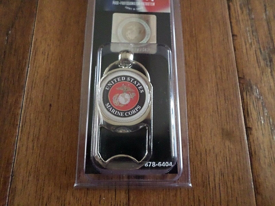 MILITARY MARINE CORPS EGA METAL KEY CHAIN / KEY RING BOTTLE OPENER EGA ...