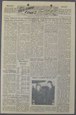 1949 COMBINED AIRLIFT TASK FORCE TIMES Military Newspaper VOL II NO 188 ...