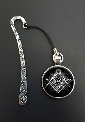Masonic Eye Pendant On A Metal Design Bookmark Birthday Reading Gift ...
