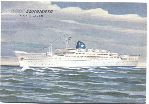 Postcard Ship M/N Surriento Flotta Laura Napoli Genova | eBay