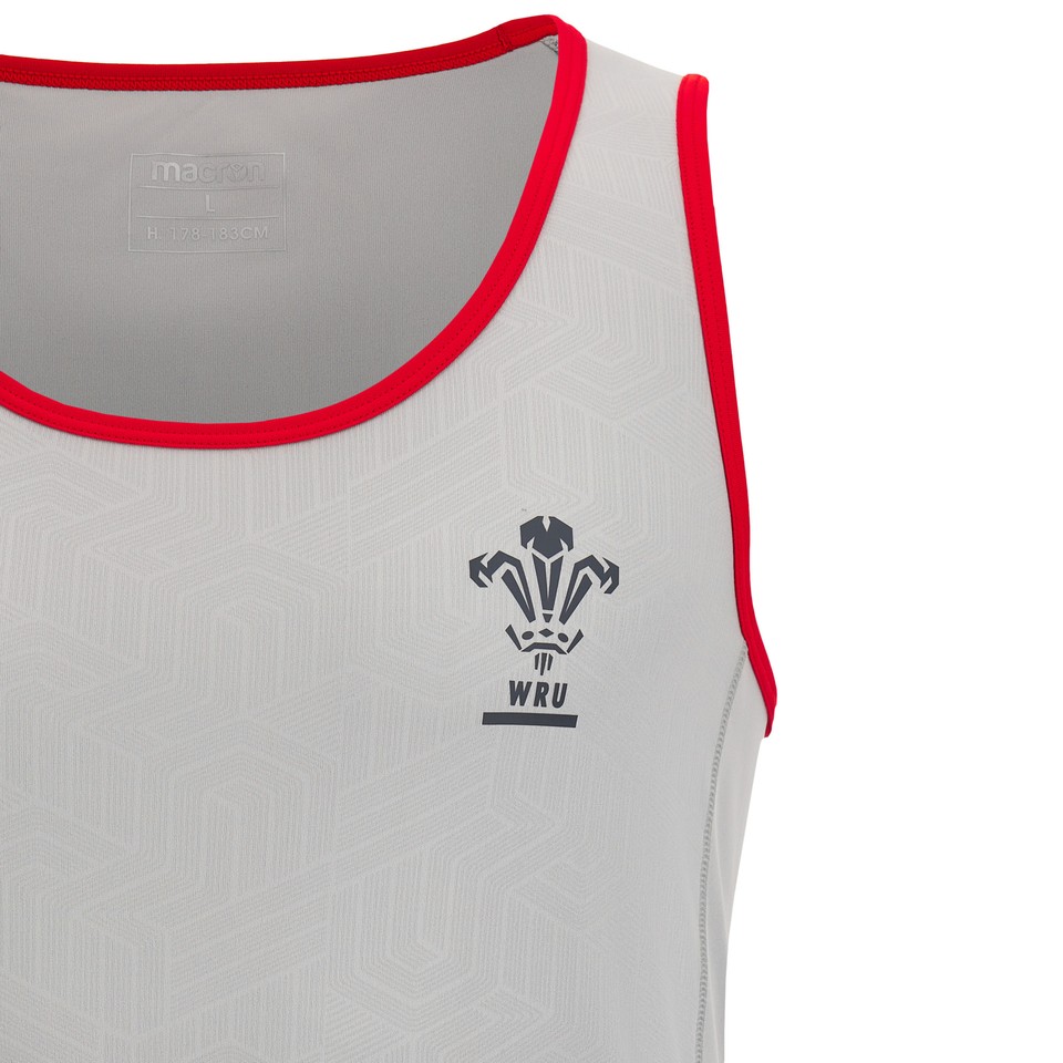 Macron Wales Official WRU 22/23 Mens Rugby training singlet vest // RRP ...
