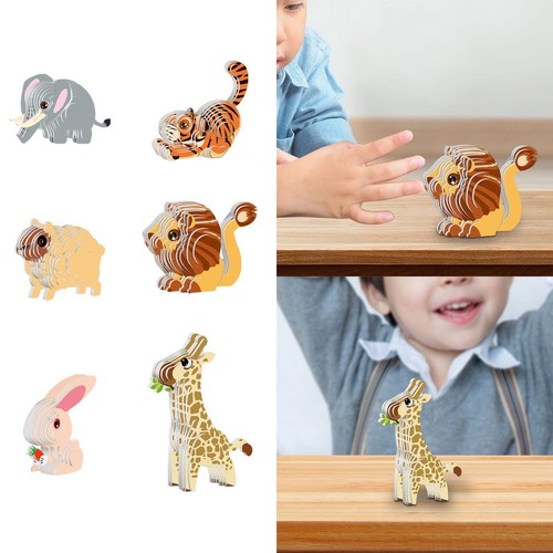 3D Paper Craft Puzzle Brain Teasers Puzzle Educational Shape Matching ...