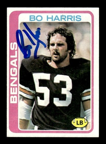 BO HARRIS SIGNED 1978 TOPPS #249 CINCINNATI BENGALS ON-CARD AUTO | eBay