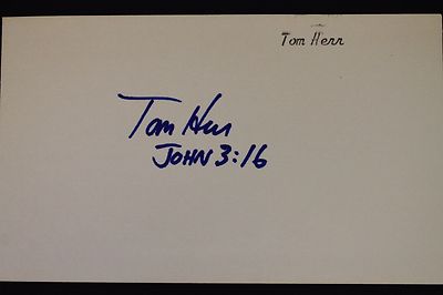 Tom Herr Cardinals Mets Twins Autographed Signed 3x5 Index Card 16L | eBay