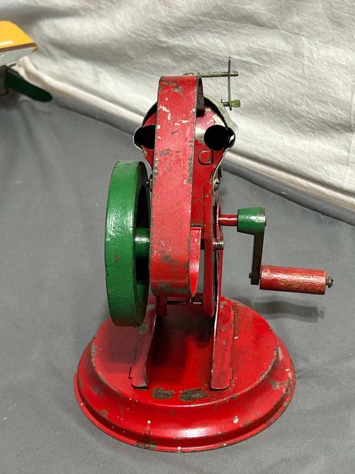 Rare 1930's LANGSON Pressed Steel PAPER Buster POPPER Hand Crank CANNON ...