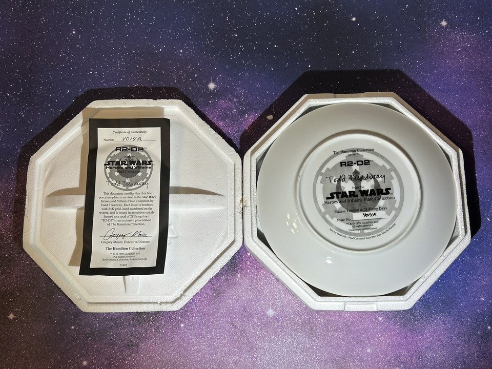 Star Wars 1999 Hamilton Collection Heroes And Villains Plate R2-D2 | eBay