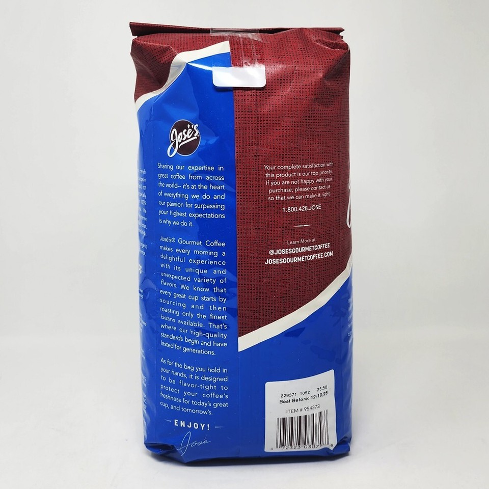Jose's Gourmet Coffee Organic French Roast Whole Bean Coffee 3 Lbs (48 ...