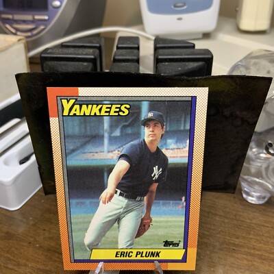 1990 Topps #9 Eric Plunk New York Yankees MLB Baseball Card | eBay