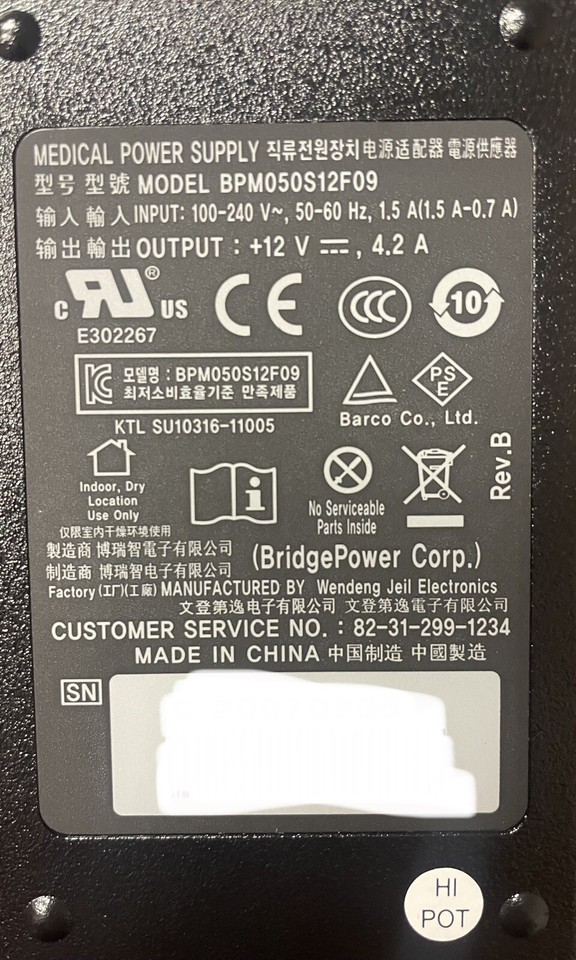 Medical Power Supply BPM060S24F09 Bridgepower 24V 2.7A | eBay