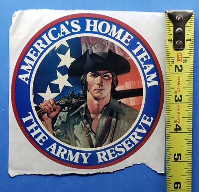 VINTAGE ARMY RESERVE DECAL SOLDIER STICKER RARE FIND ( WATER REPELLANT ...