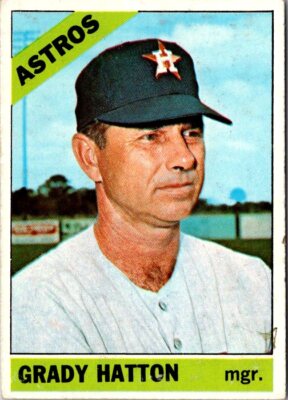 1966 Topps Baseball Card #504 Grady Hatton - VG - light writing on ...