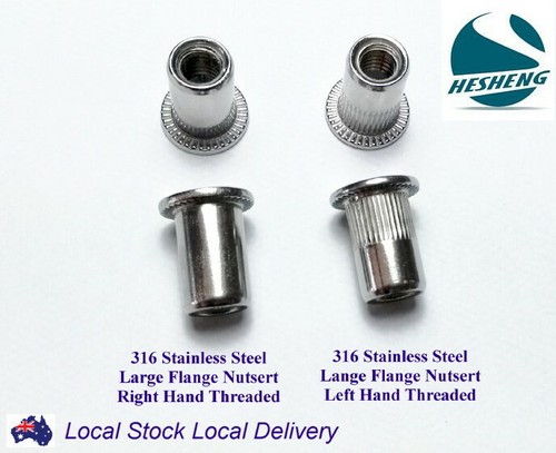 10 Right and 10 Left Hand Thread M6 316 Stainless Steel Rivet Nut ...