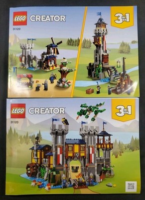 LEGO CREATOR: Medieval Castle (31120) 3 in 1 Replacement Manuals Only ...