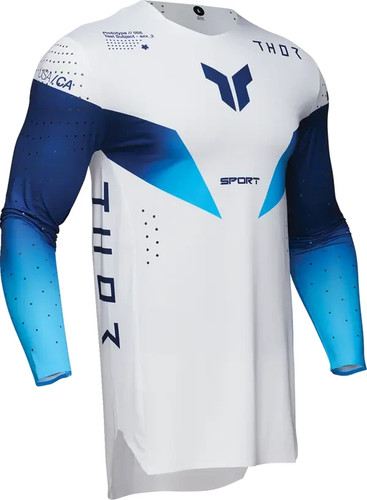 Thor Sportmode Motocross MX Jersey - STRIKE NAVY BLUE WHITE | eBay