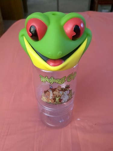 Rainforest Cafe Tree Frog 3D Head Travel Cup Water Bottle Free Ship | eBay