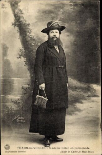 Circus Freak Lady with Beard Original old 1910s Vintage Photo Postcard ...