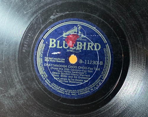GLENN MILLER CHATTANOOGA CHOO CHOO / I KNOW WHY 78 RPM BLUEBIRD RECORD ...