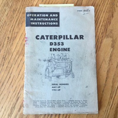 Manuals & Books - Caterpillar D353