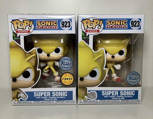 Sonic The Hedgehog #923 Funko Pop! Games Super Sonic Chase Bundle Mint ...