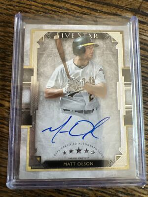 2018 Topps Five Star Matt Olson on-card Autograph Auto SP OAKLAND A's ...