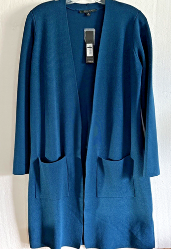 NWT CYRUS Open Front Long Duster Cardigan Sweater Womens XS Deep Teal ...