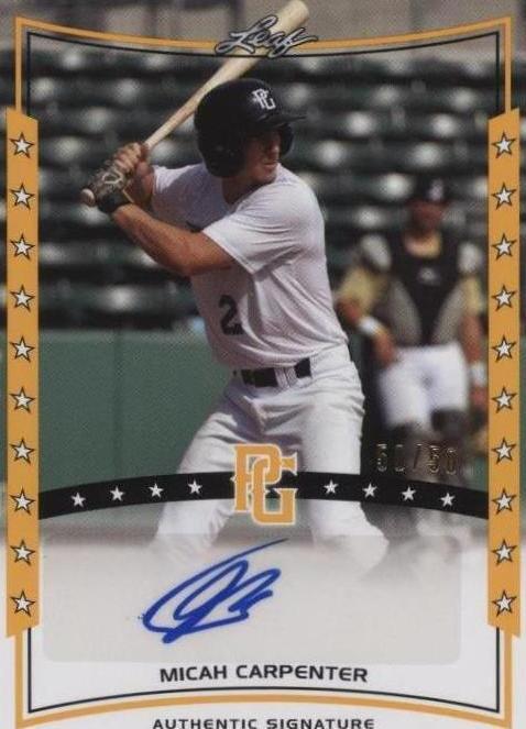 2014 Leaf Perfect Game Showcase - Autographs Micah Carpenter #A-MC2 ...