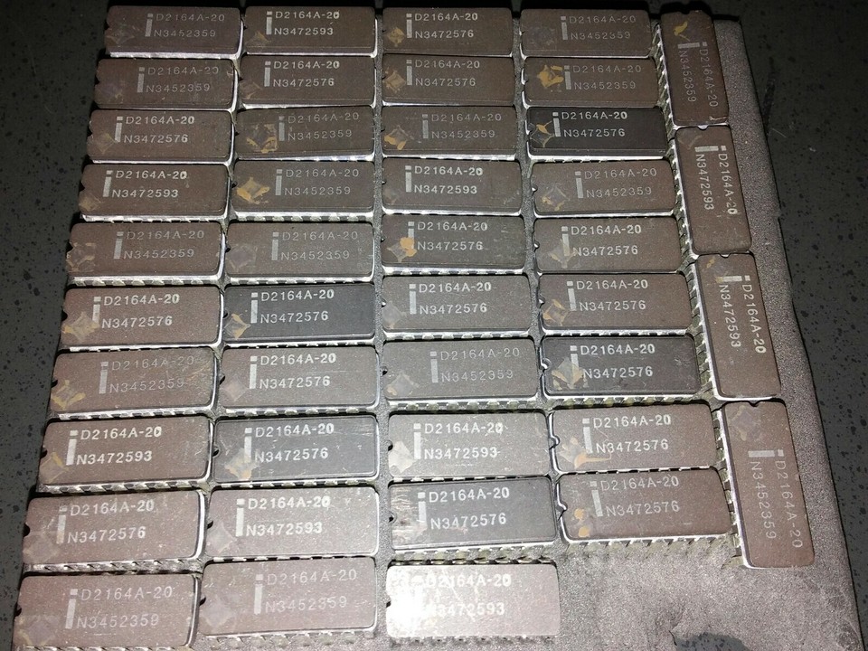 8 EACH 4164 RAM CHIPS. WILLIAMS DEFENDER, ROBOTRON, JOUST ARCADE GAME ...