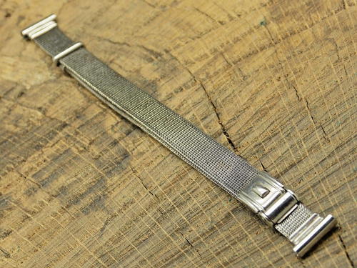 Watch Band Pre-Owned Vintage Sliding Clasp 11mm Forstner Stainless ...