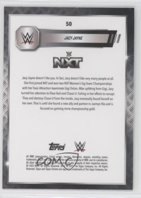 2025 Topps Chrome WWE Geometric Refractor Jacy Jayne #50 | eBay