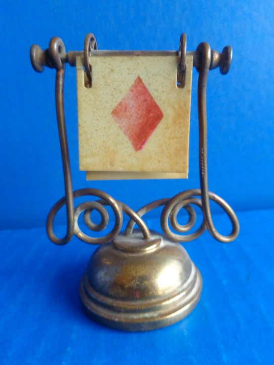 VINTAGE ANTIQUE BRIDGE WHIST TRUMP MARKER- ART DECO BRASS | eBay