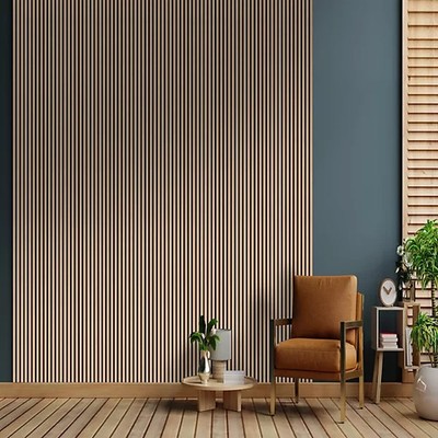 FN Acustico Oak Wood Effect Acoustic Wall Panel 2400mm Decorative Sound ...