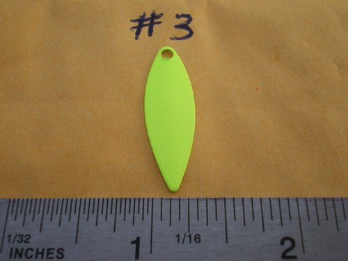 50 PCS. SMOOTH WILLOW LEAF BLADE, FLUORESCENT CHARTREUSE #3 "MAKE ...