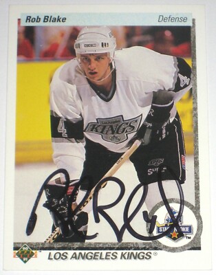 ROB BLAKE SIGNED UPPER DECK LOS ANGELES KINGS ROOKIE CARD AUTOGRAPH ...