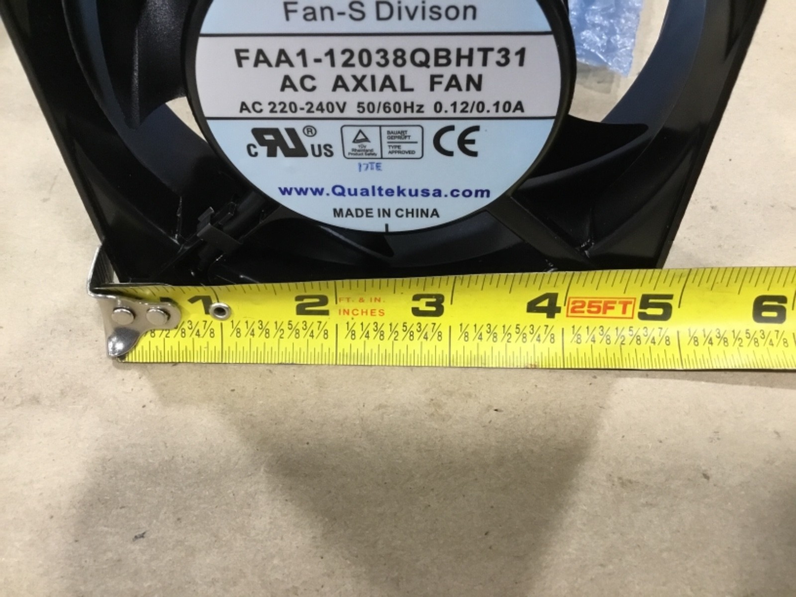 Qualtek FAA1-12038QBHT31 AC Axial Cooling Fan 200-240V #36B36TK | eBay