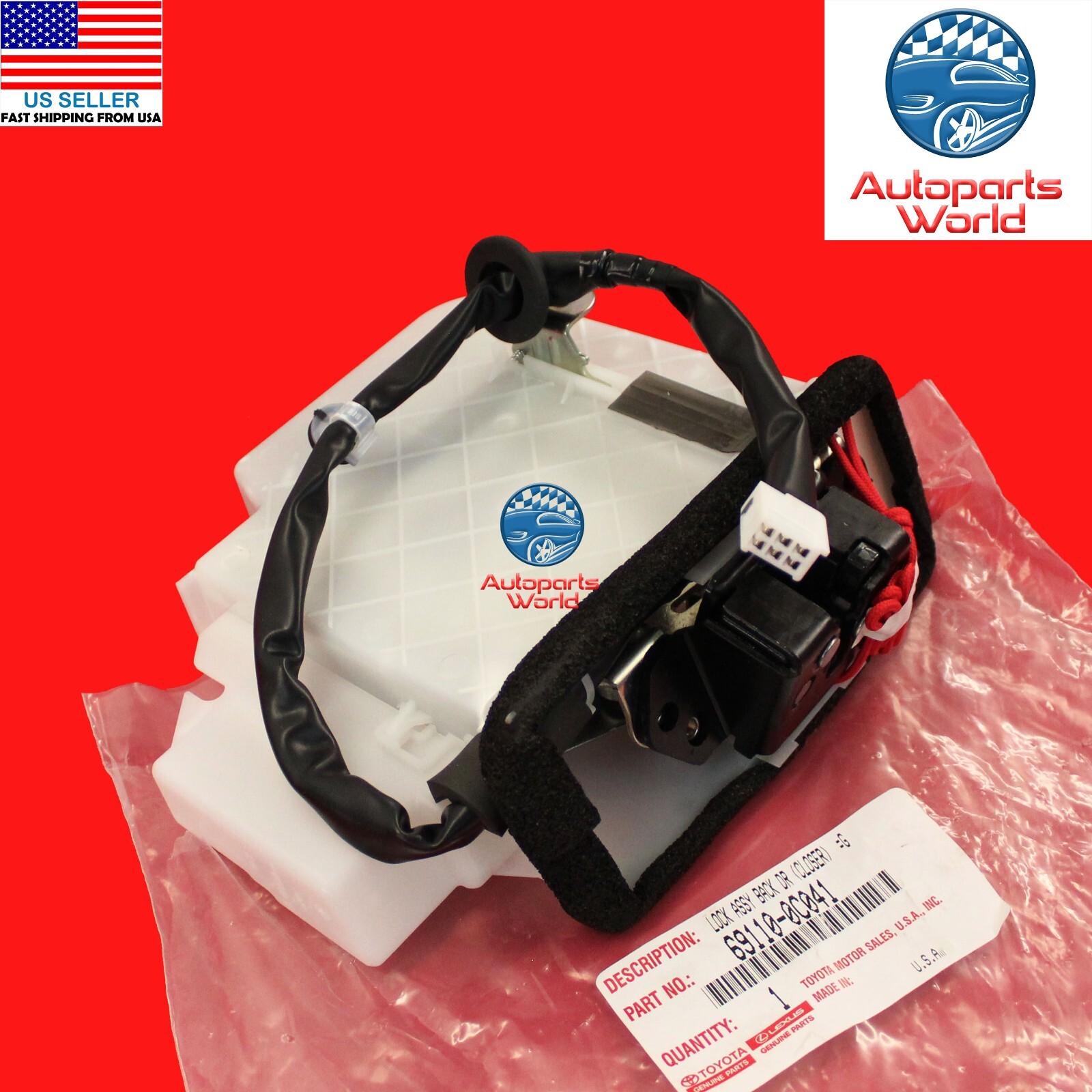 GENUINE TOYOTA 08-22 SEQUOIA BACK DOOR LOCK W/POWER TAILGATE LOCK 69110 ...