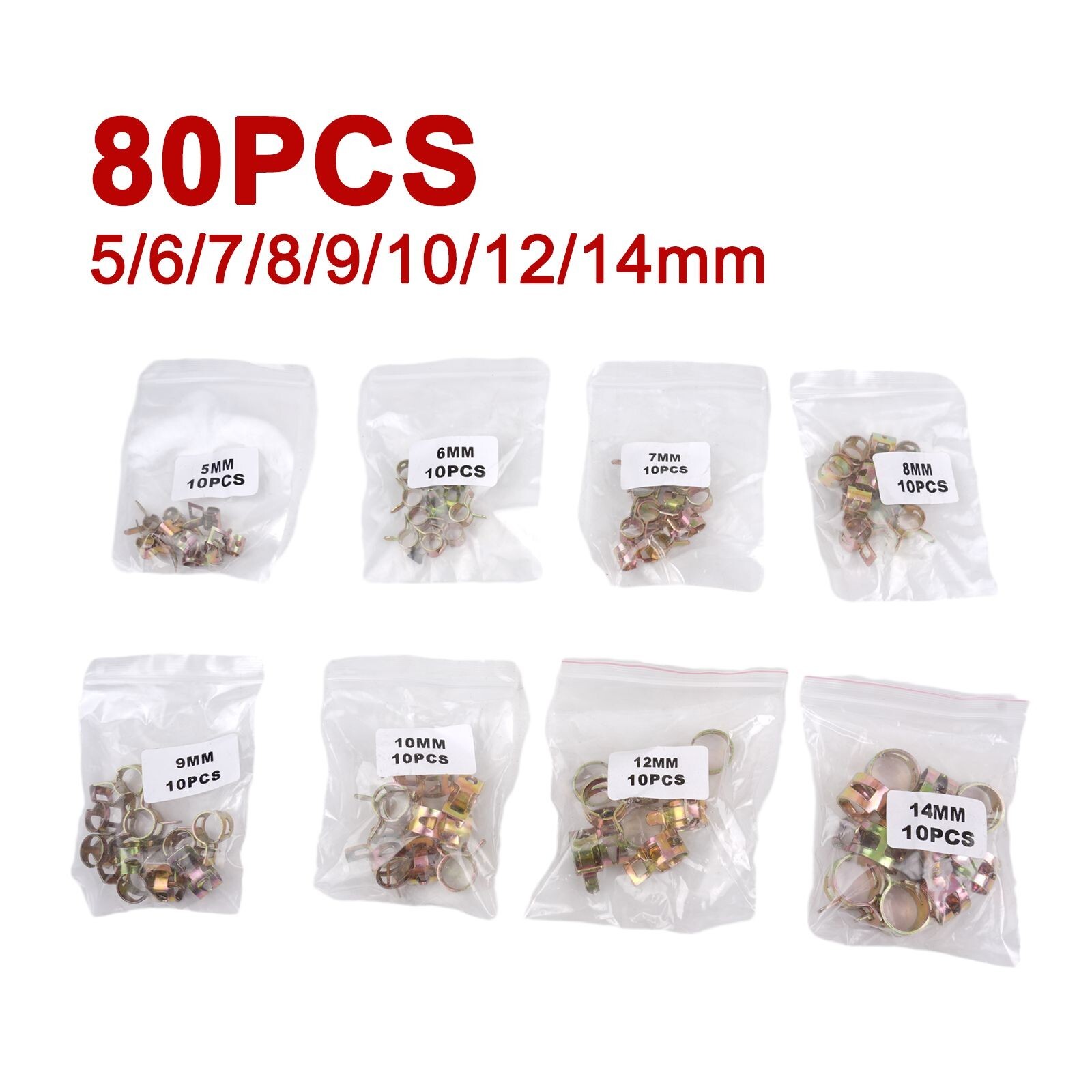 Professional Grade Spring Clip Pinch Clamp Kit 80 pcs for Automotive ...