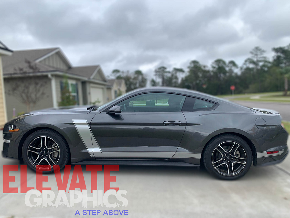 For Ford Mustang Decals Side&Hood Stang Graphics Vinyl Stripes Sticker ...