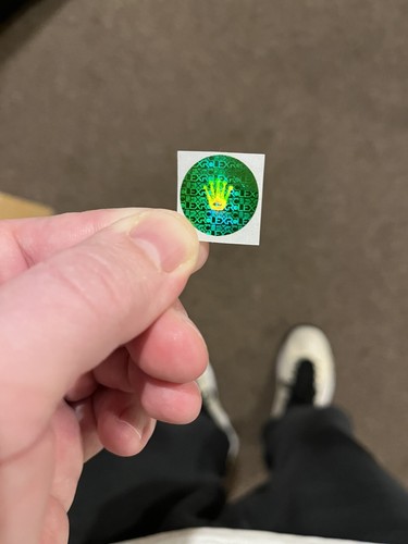 Rolex Oyster DateJust Green Case Back Hologram Sticker | eBay