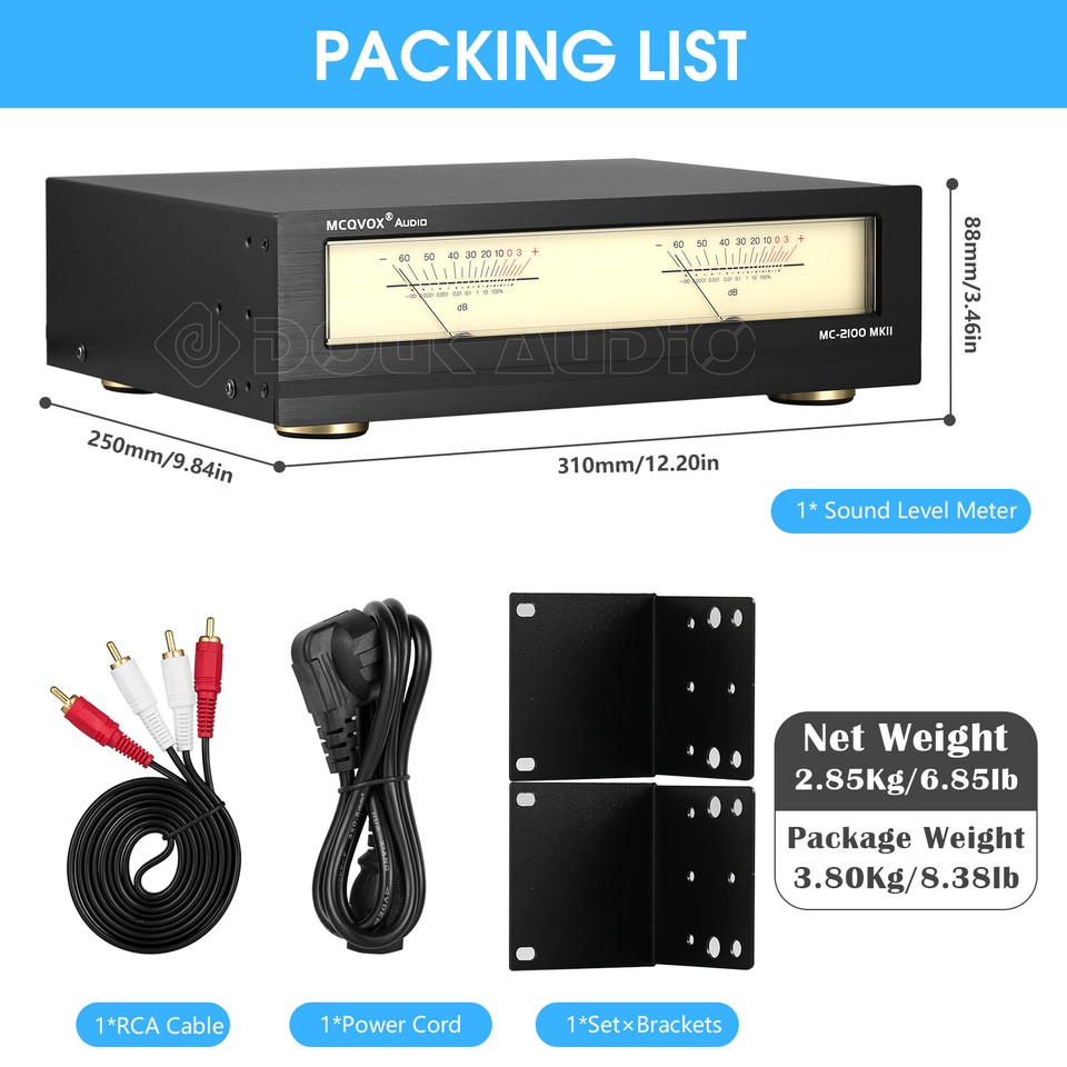 Analog VU Meter Sound Level Indicator Display DB Panel Audio Spectrum ...