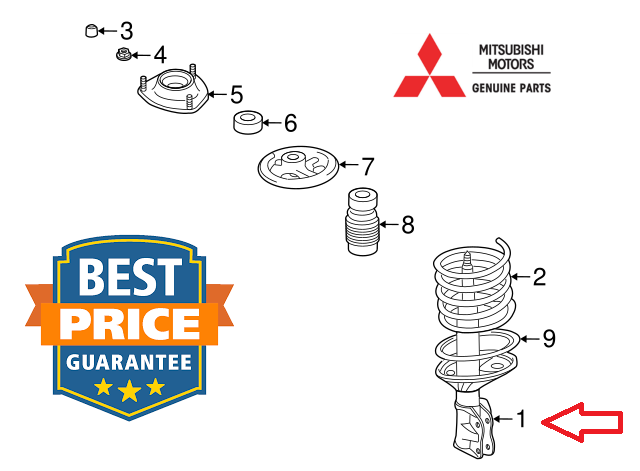 Genuine OEM Mitsubishi 4060A173 Strut Front Susp LH for sale online | eBay