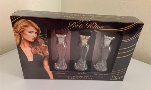 Paris Hilton Rose Rush, Luxe Rush,Platinum Rush, 3 Pc Gift Perfume Set ...