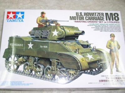 Tamiya 1/35 US Howitzer Motor Carriage M8 Waiting Sortie Model Tank Kit ...