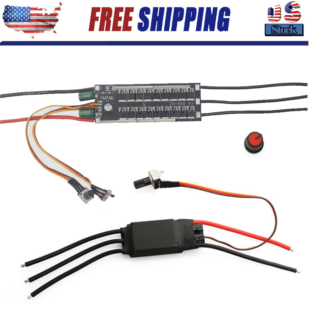 1/2/4x DC 6-24V 3 phase Brushless Hall Motor Pump Drivers ESC Speed ...