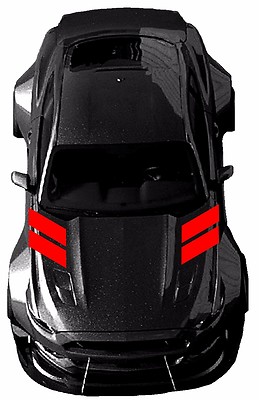 Fender Hood Hash Bars vinyl RACING STRIPES 4" Decals (Fits Ford MUSTANG ...