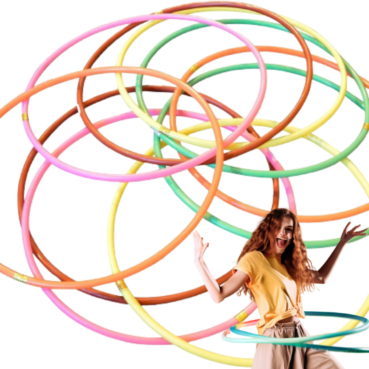 Multicolor Hula Hoops Adults Fitness Exercise Kids Fun Game Plastic ...
