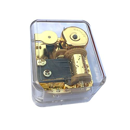Clear Acrylic Wind up Music Box with Sankyo Musical Movement (60 Tunes ...