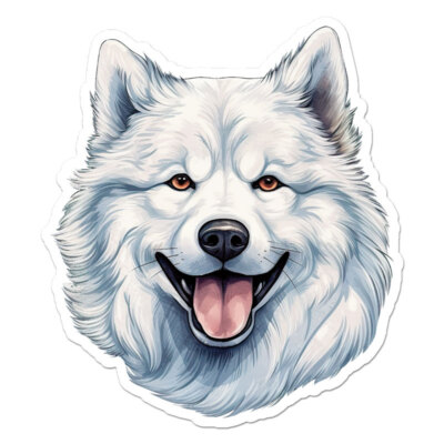 Samoyed Dog, Vinyl Decal Sticker, Indoor Outdoor, 3 Sizes, #11316 | eBay
