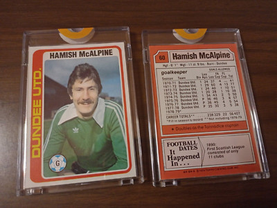 HAMISH McALPINE TOPPS CARD CERTIFICATE DUNDEE UNITED FOOTBALL 1978-79 ...