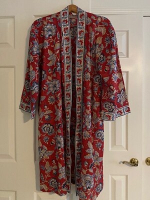 Pottery Barn Printed Scarlett Robe, 40.5 x 22 in-no tie | eBay